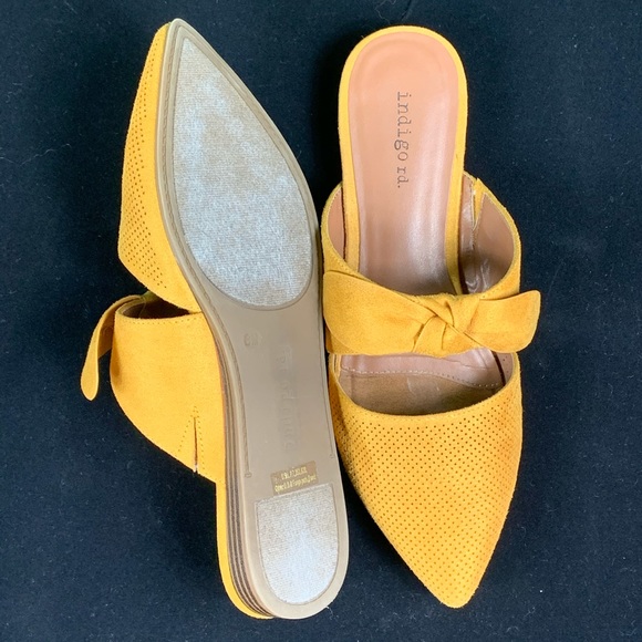 Indigo | Shoes | Indigo Rd Ir Giresun Yellow Fabric Mule Women 8m ...